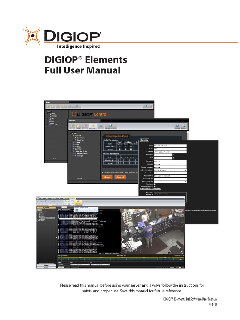 DIGIOP ELEMENTS Full User Manual | PDF | Installation (Computer ...