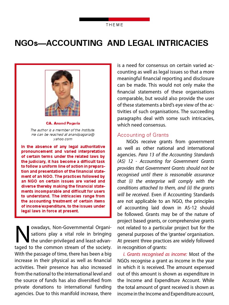 NGO Accounting | PDF | Expense | Non Governmental Organization