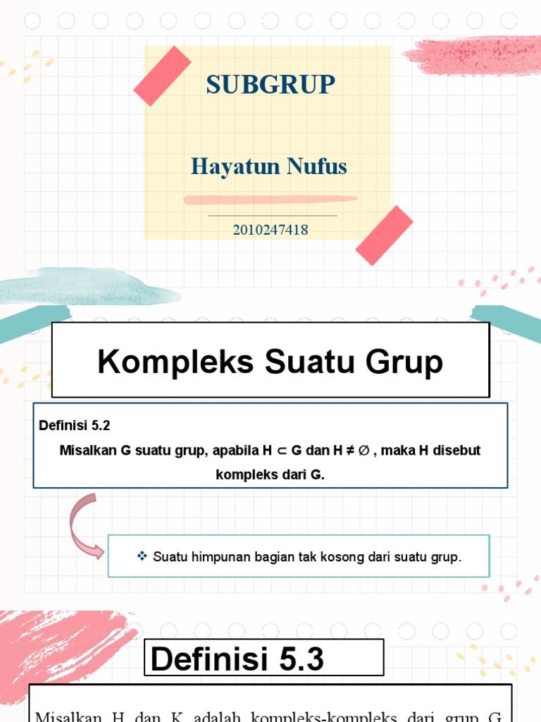 Subgrup Hayatun Nufus | PDF