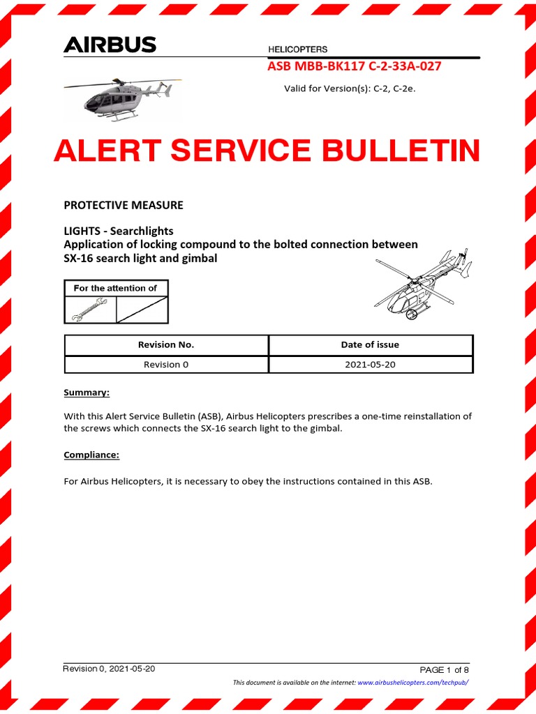 Alert Service Bulletin: ASB MBB-BK117 C 2 33A 027 | PDF