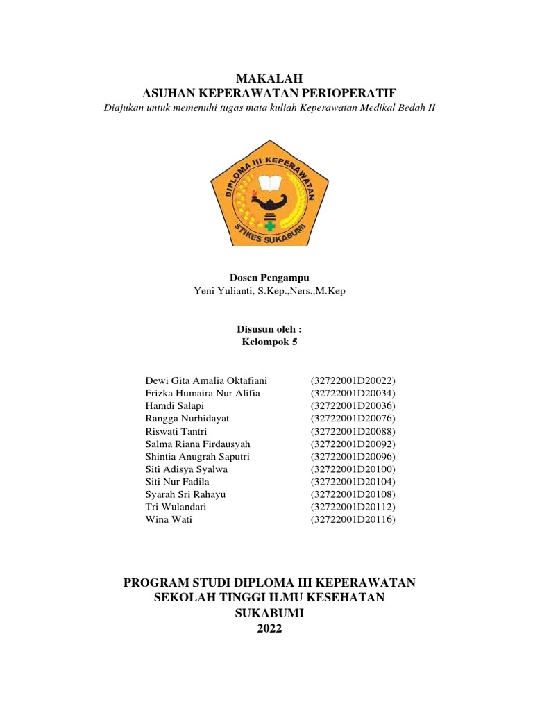 Asuhan Keperawatan Perioperatif KMB Ii | PDF | Sains & Matematika