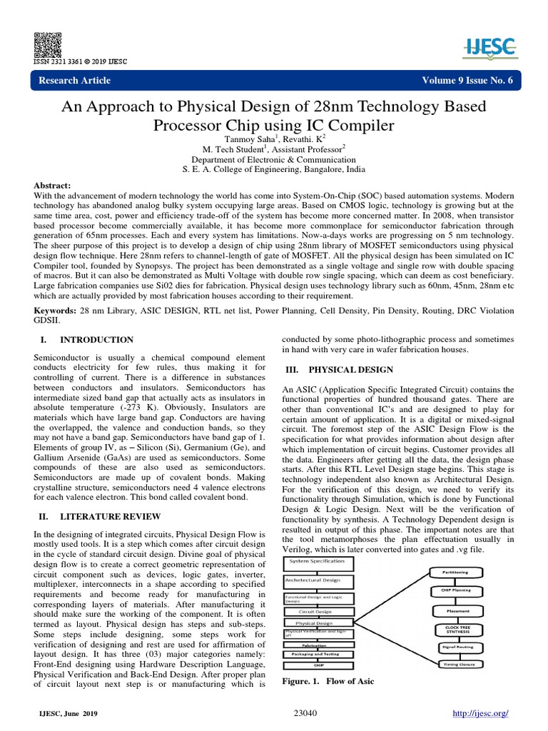 .An Approach To Physical Design of 28nm Technology Based Processor Chip ...