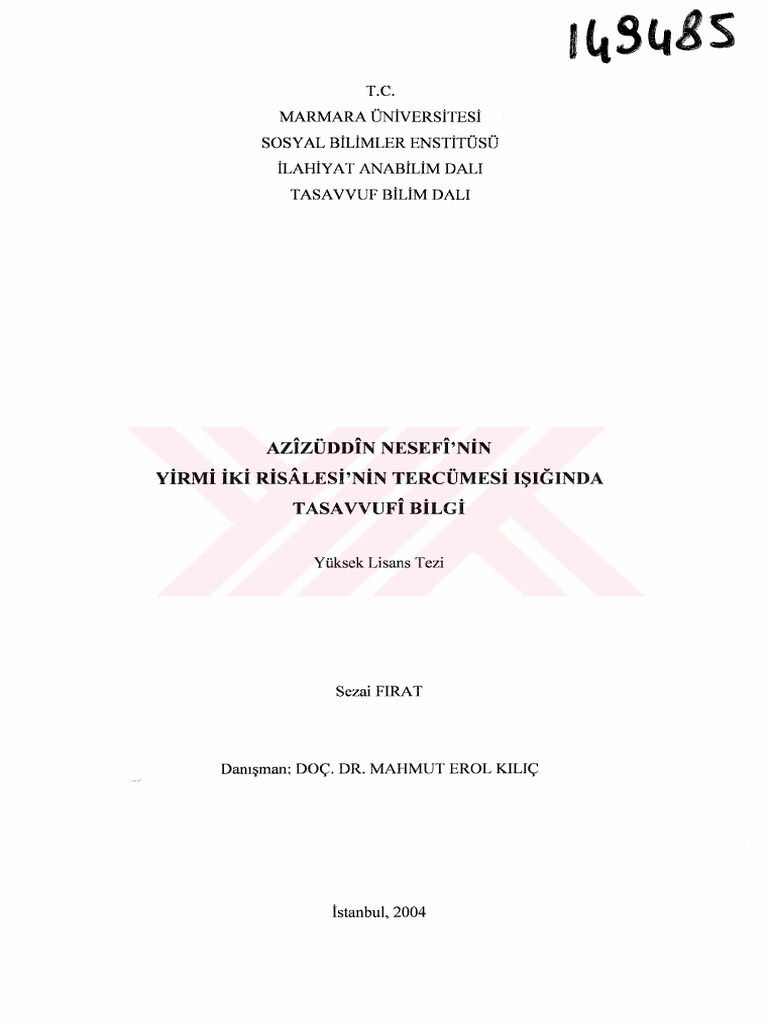 Aziz Nesefi-Risaleleri | PDF