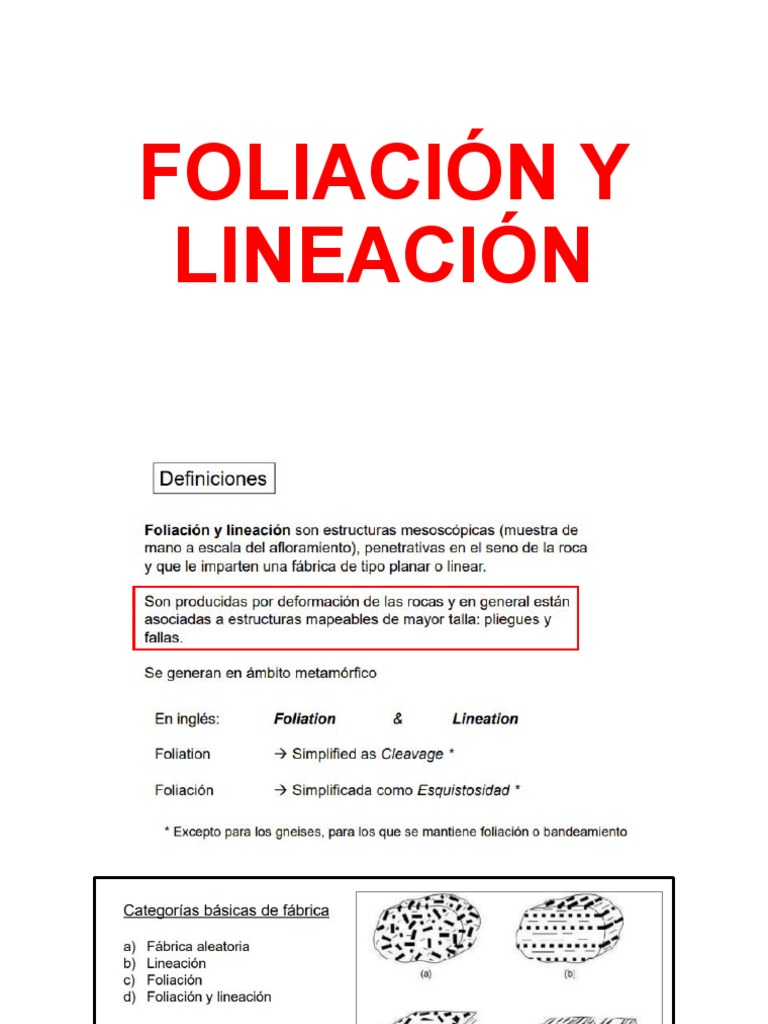 Cap 12 Foliación y Lineación | PDF | Roca (geología) | Minerales