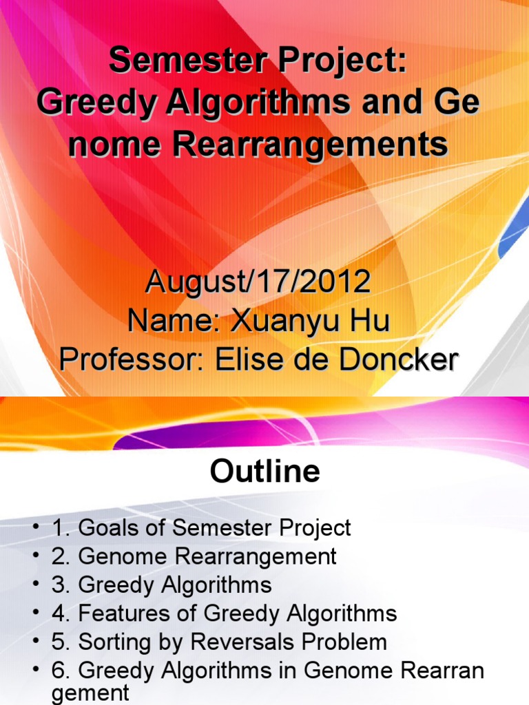 Presentation of Project On Greedy Algorithms | PDF | Mathematical Optimization | Computational ...