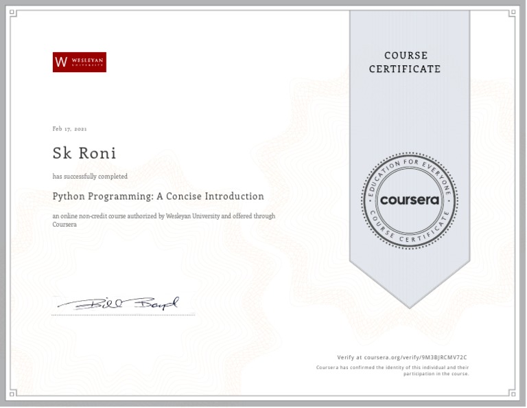 Coursera Certificat | PDF