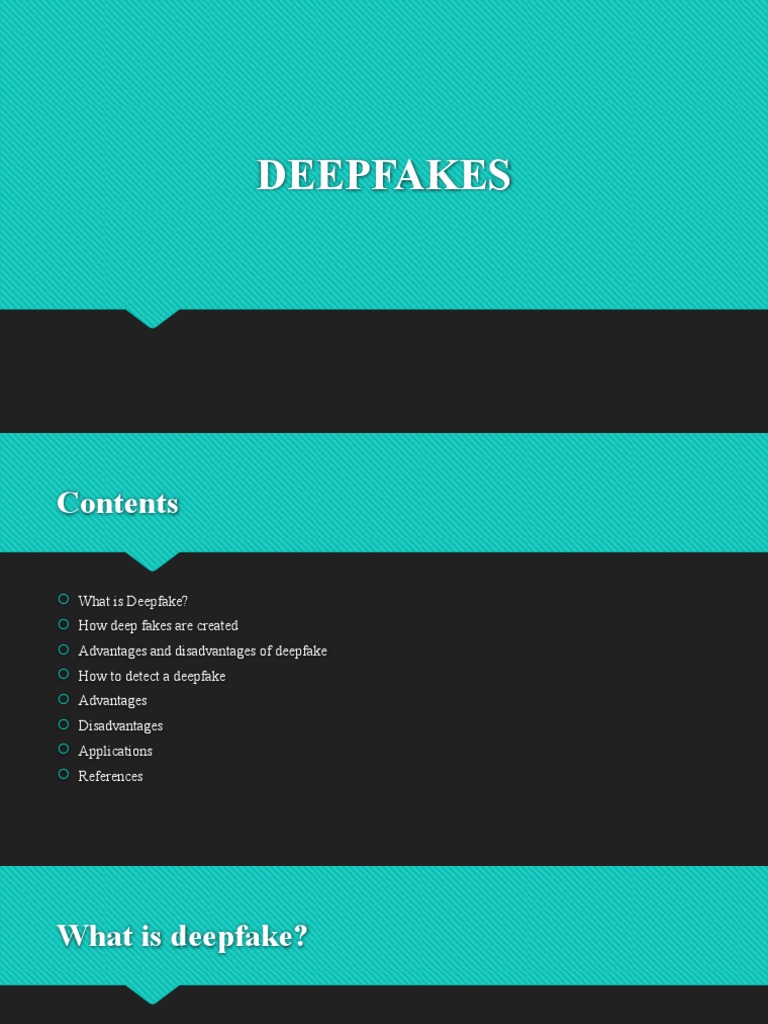 Understanding Deepfakes: Creation, Detection, Applications, and Ethical Considerations | PDF ...