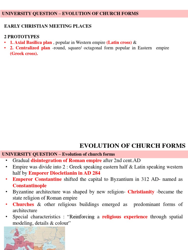 Evolution of Church Forms | PDF | Byzantine Empire | Church (Building)