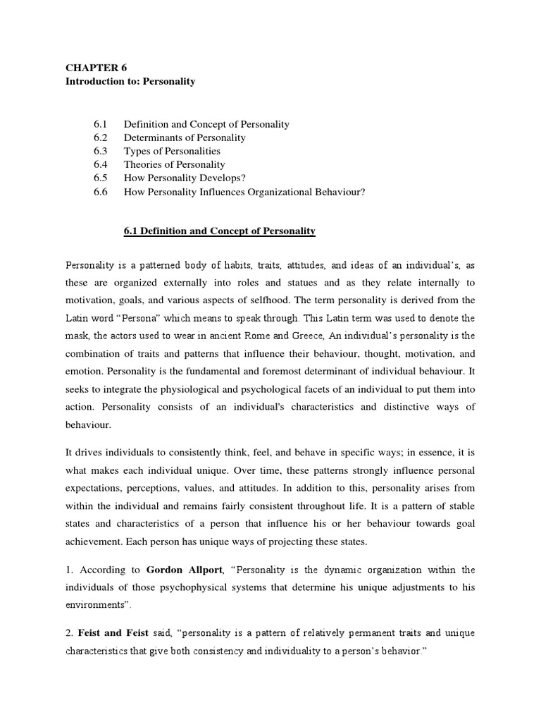 Chapter 6 | PDF | Id | Extraversion And Introversion