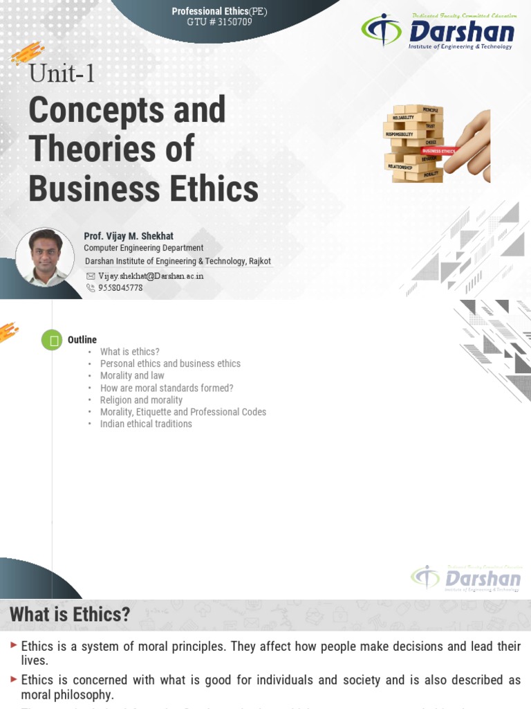 Unit-1: Concepts and Theories of Business Ethics | Download Free PDF ...