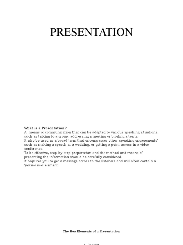 Presentation | PDF | Body Language | Communication