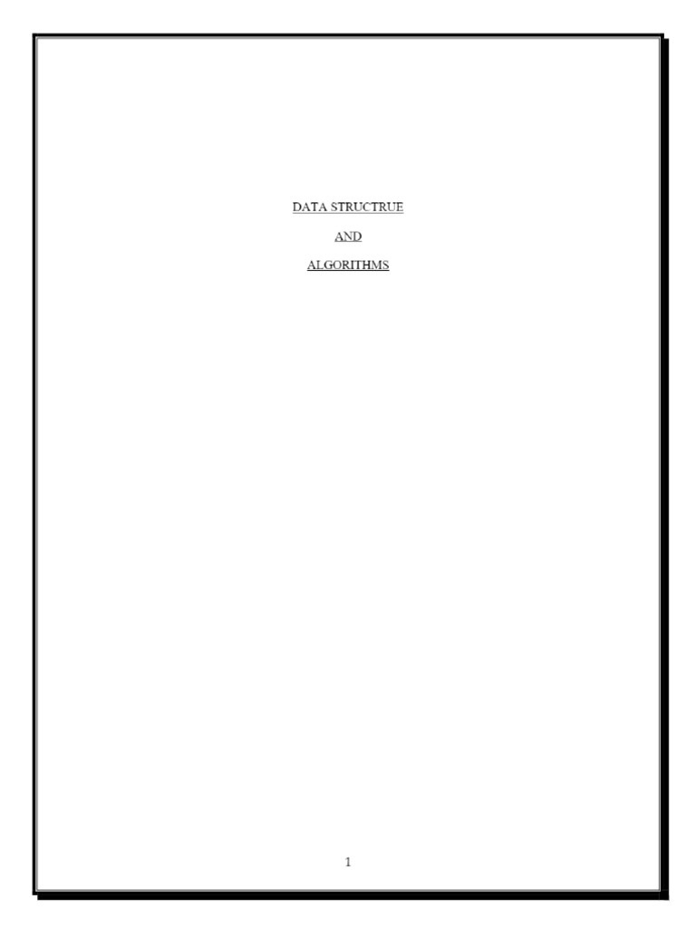 Data Structure & Algorithms | PDF Data Structure & Algorithms | PDF