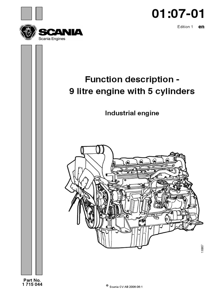 Function Description 9 Litre Engine With 5 Cylinders | PDF