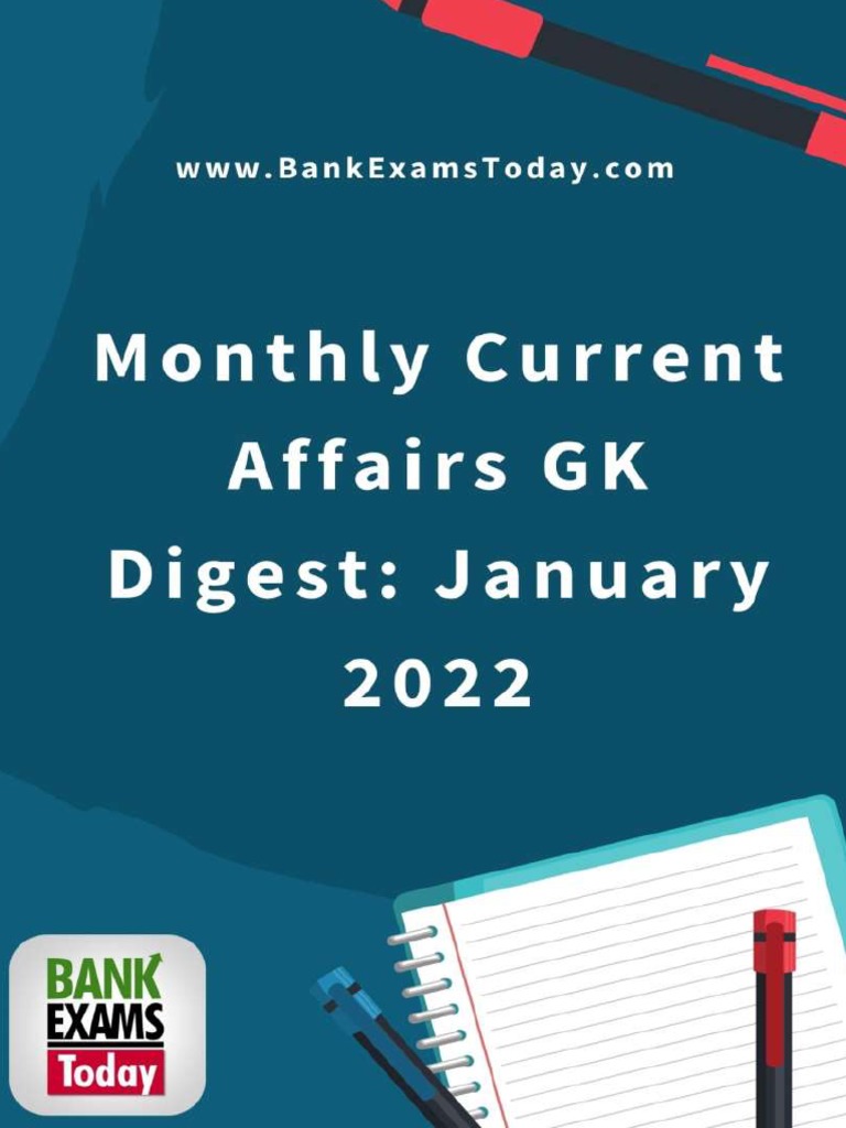 Monthly Current Affairs GK Digest January 2022 | PDF | Exchange Traded ...