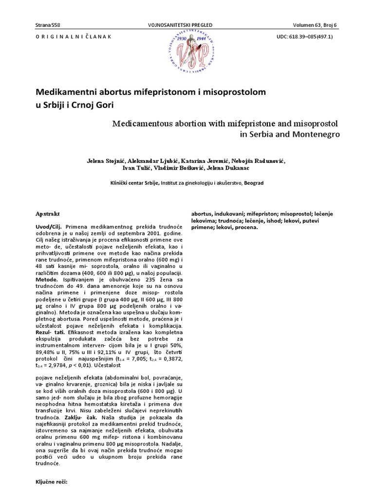 Medikamentozni Prekid Trudnoce | PDF