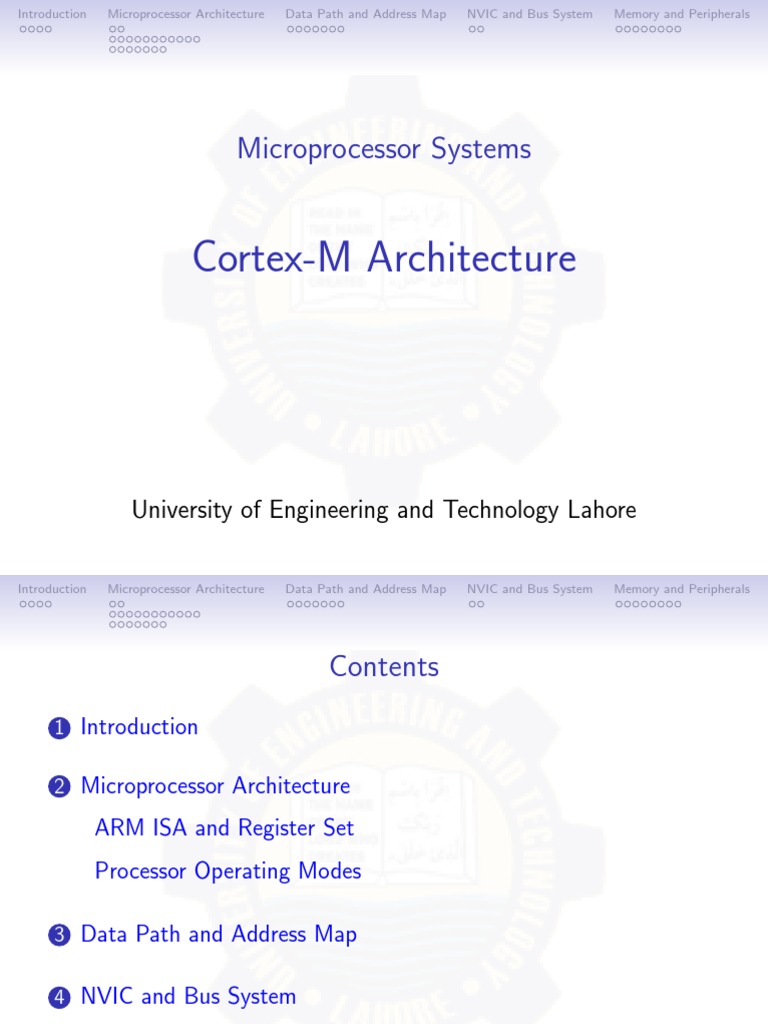 Cortex-M Architecture: Microprocessor Systems | PDF | Arm Architecture ...