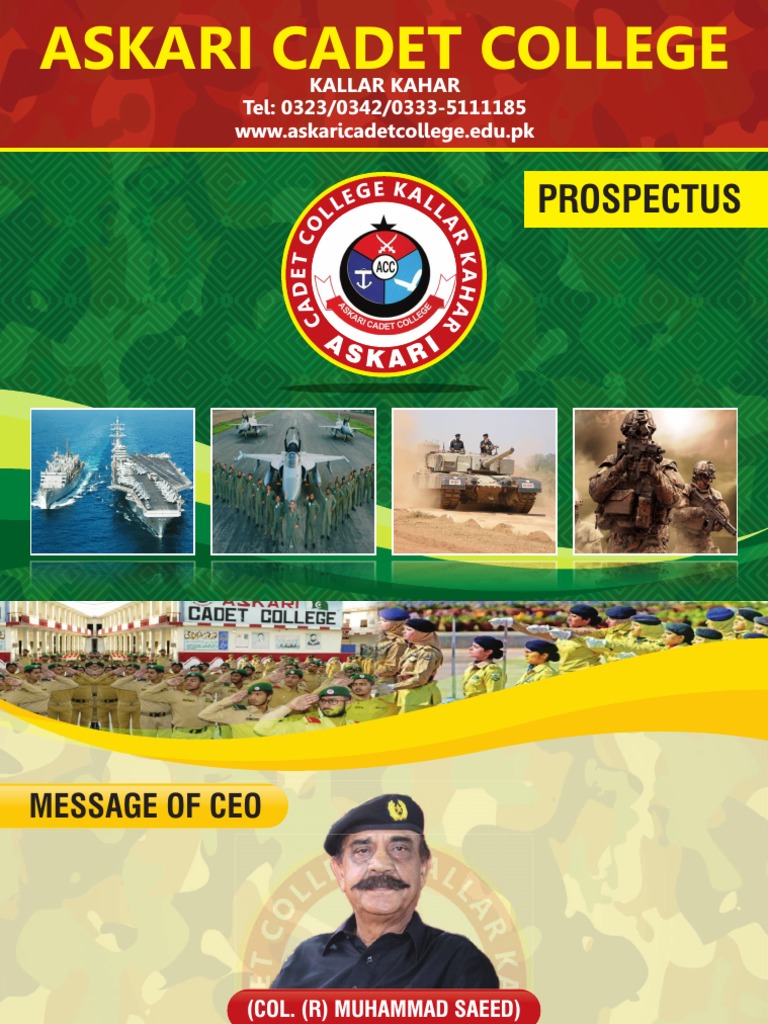 Askari Cadet College, Kalar Kahar, Pakistan - Prospectus - Website ...