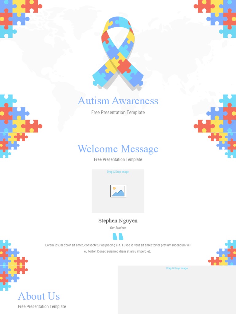 Autism Awareness PowerPoint Template by SlideWin | PDF | Graphic Design ...