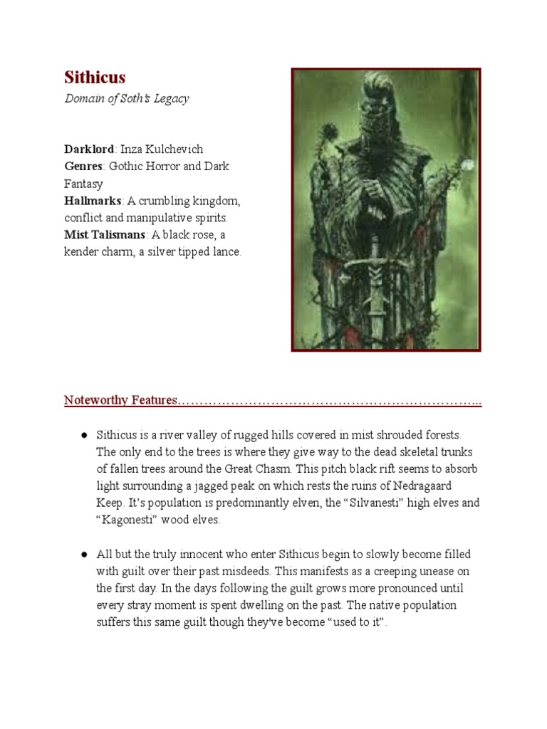 Sithicus: Domain of Soth's Legacy | PDF