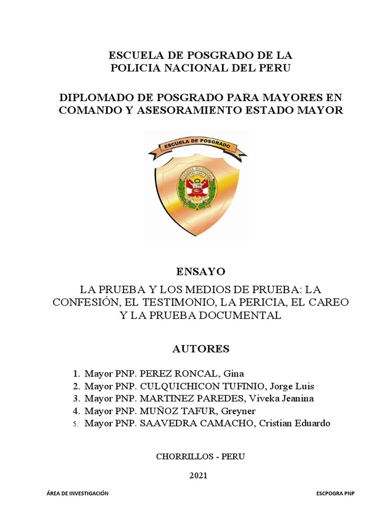 La Prueba y Los Medios de Prueba - Ensayo Académico | Descargar gratis PDF | Evidencia (ley ...