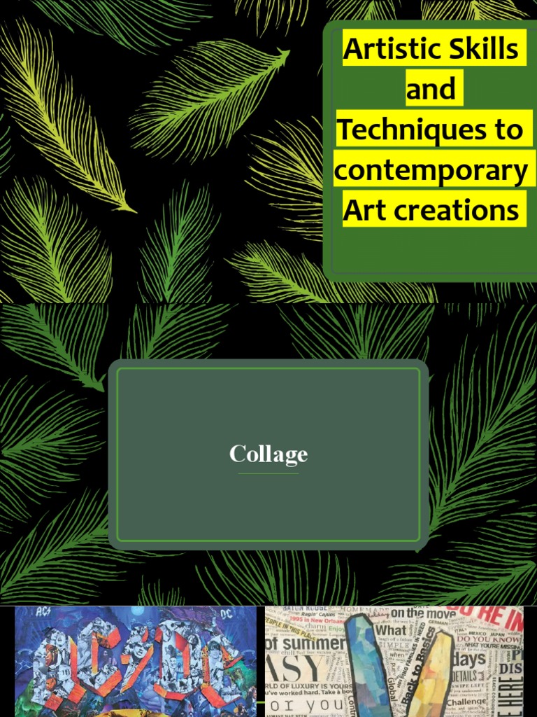 Artistic Skills And Techniques To Contemporary Art Creations Pdf