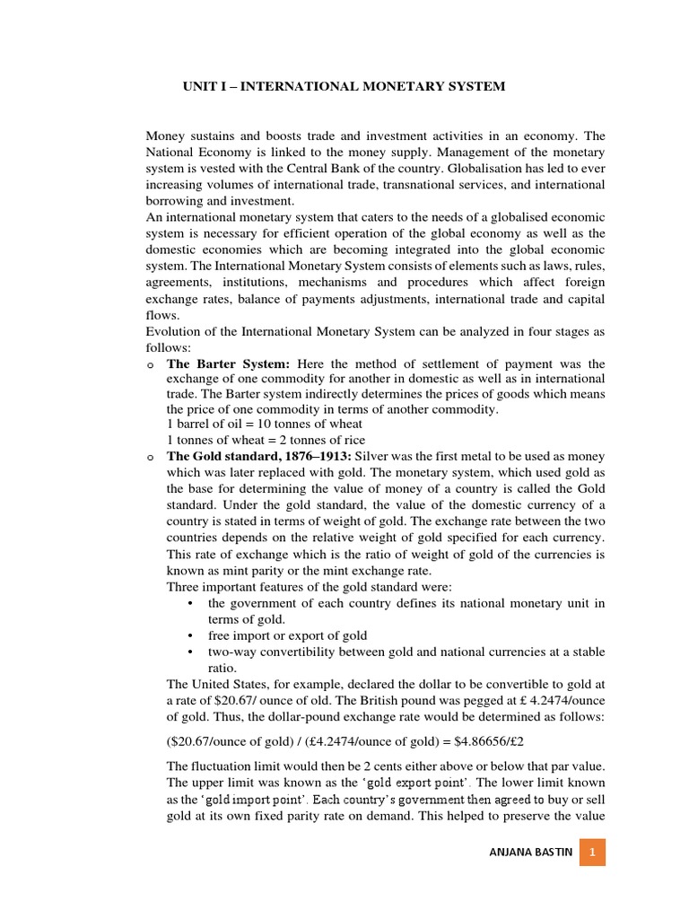Global Monetary Systems Overview | PDF | Politics
