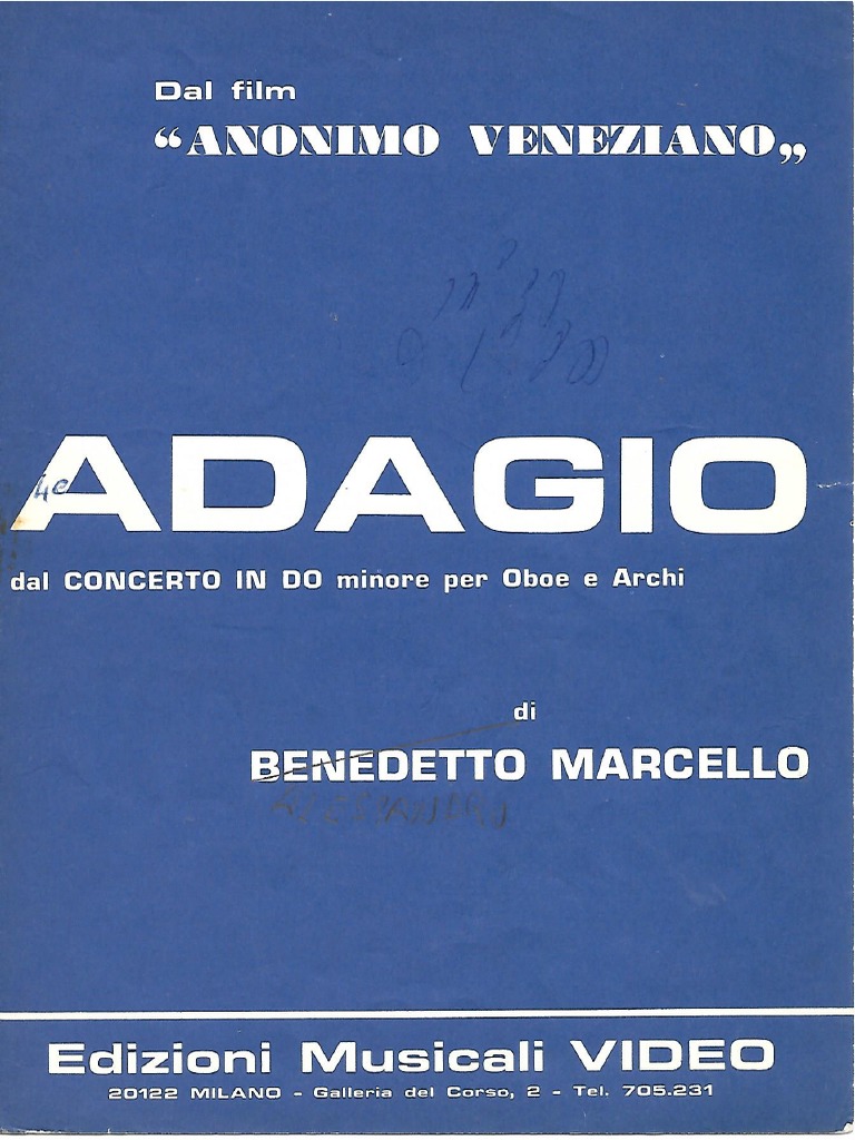 Adagio Di Alessandro Marcello | PDF