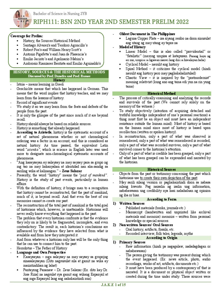 Riph111 Prelim | PDF