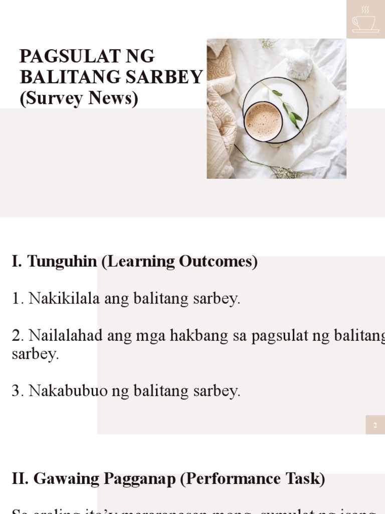 Pagsulat NG Balitang Sarbey | PDF