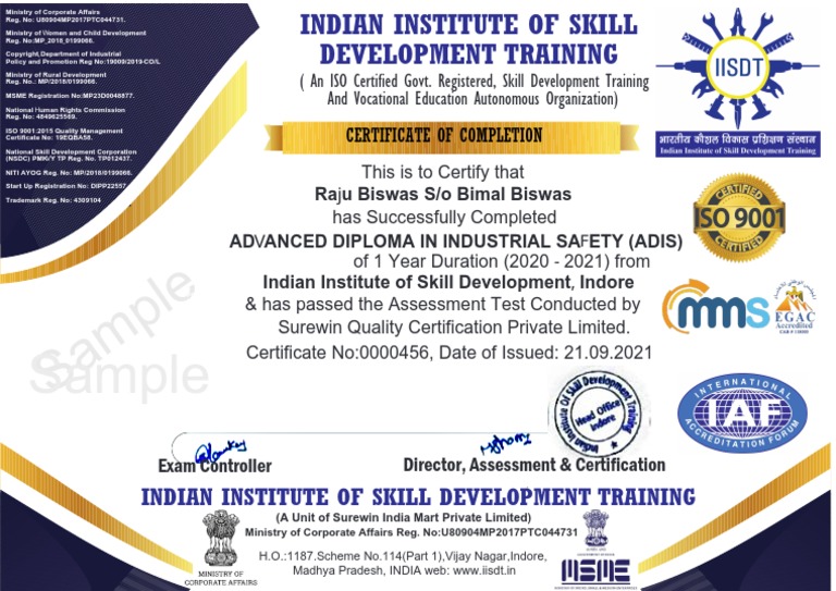 ADIS Certificate | PDF