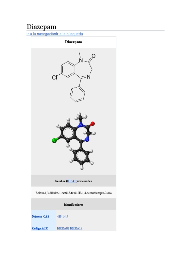 Metabolismo y farmacocinética del diazepam | PDF