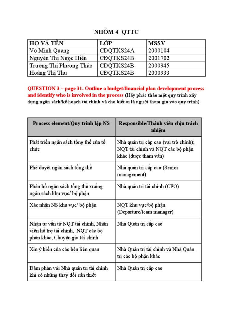 Nhóm 1 - Team 4 - QTTC | PDF