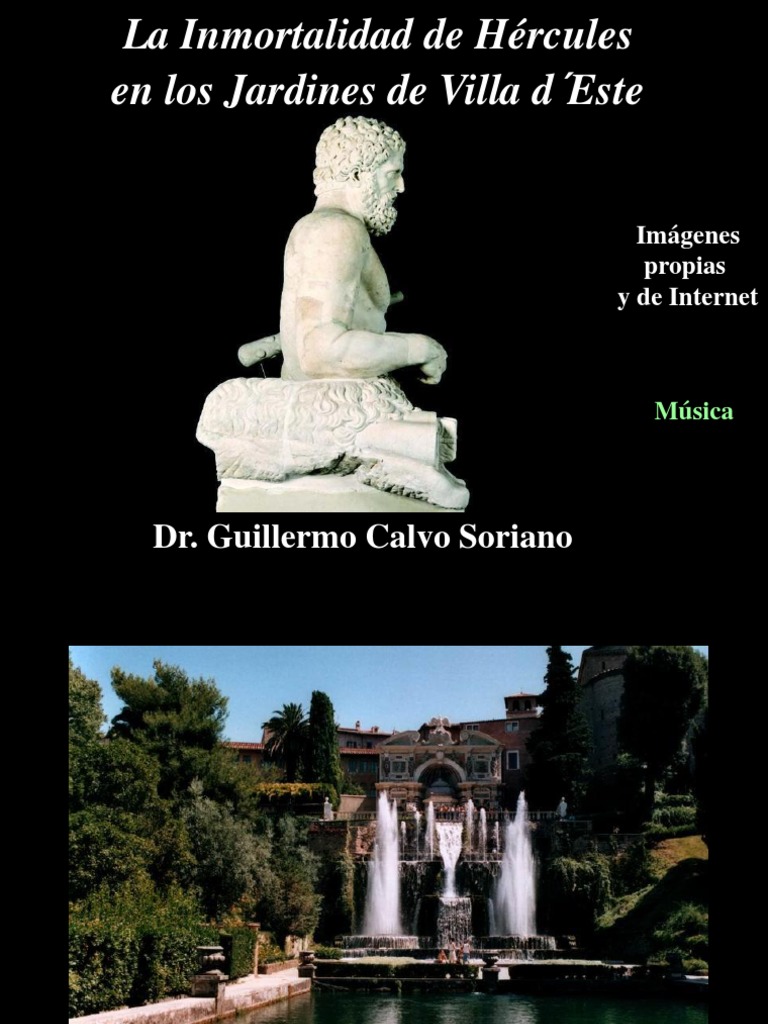 La Inmortalidad de Hércules en Los Jardines de Villa D Este - Dr. Guillermo Calvo Soriano | PDF ...