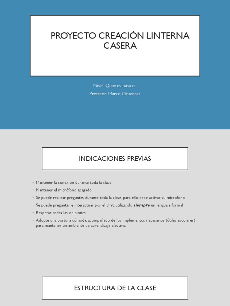 Proyecto de Linterna Casera Escolar | PDF | Linterna