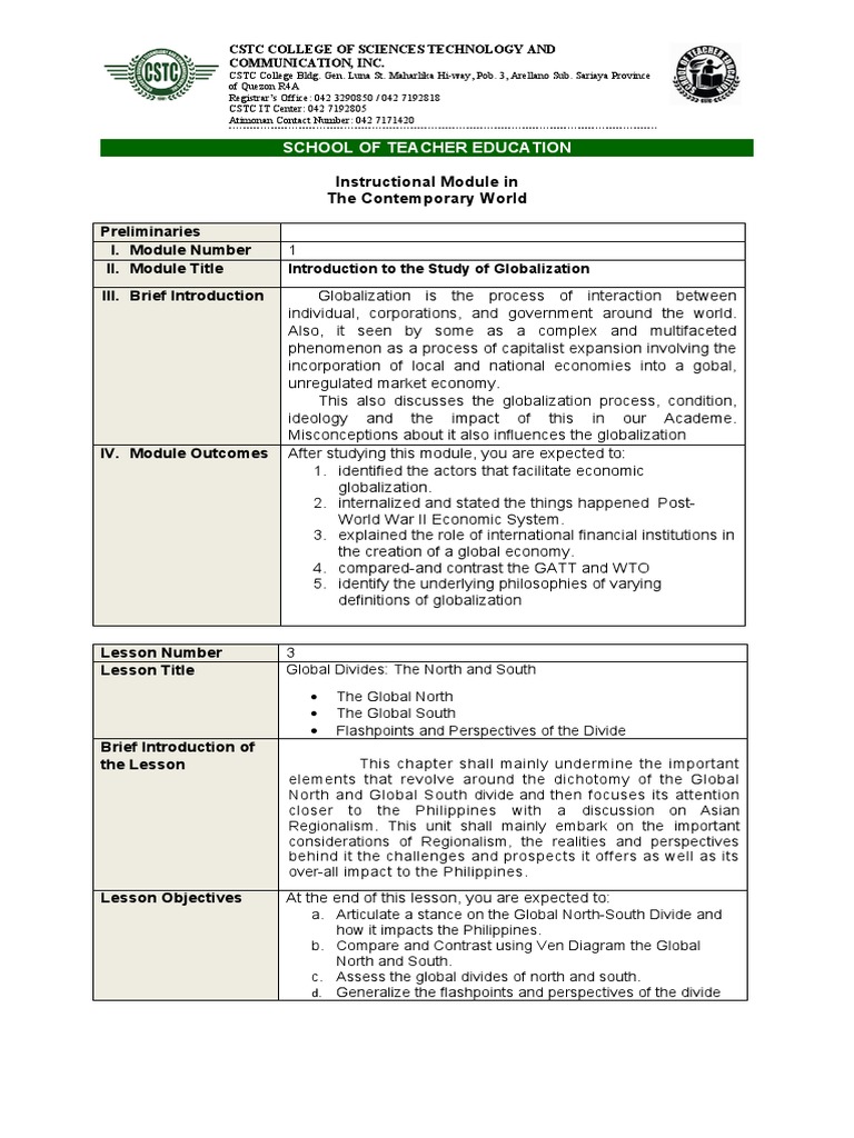 L4 Module-1-Lesson-4-Prelim - New | PDF | Third World | Developing Country