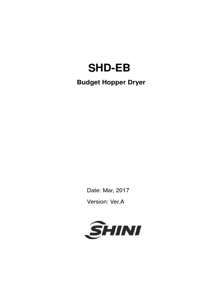 Budget Hopper Dryer Manual | PDF | Switch | Clothes Dryer