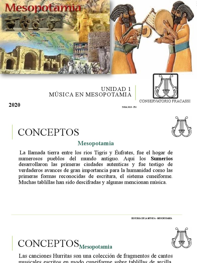 Historia de La Musica - Mesopotamia | PDF | Mesopotamia | Cuneiforme