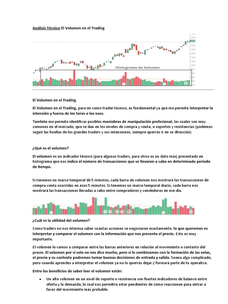 Interpretación del Volumen en Trading | PDF
