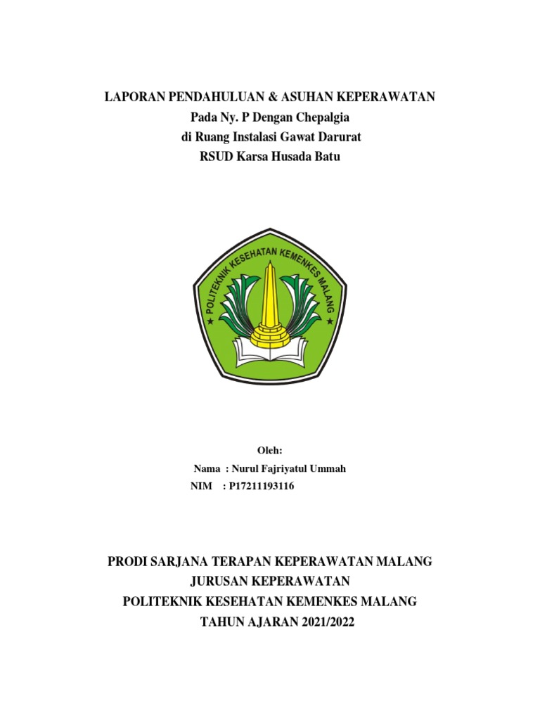 LP & Askep Gadar MG 1 Nurul F.U | PDF | Pengembangan Diri | Sains & Matematika