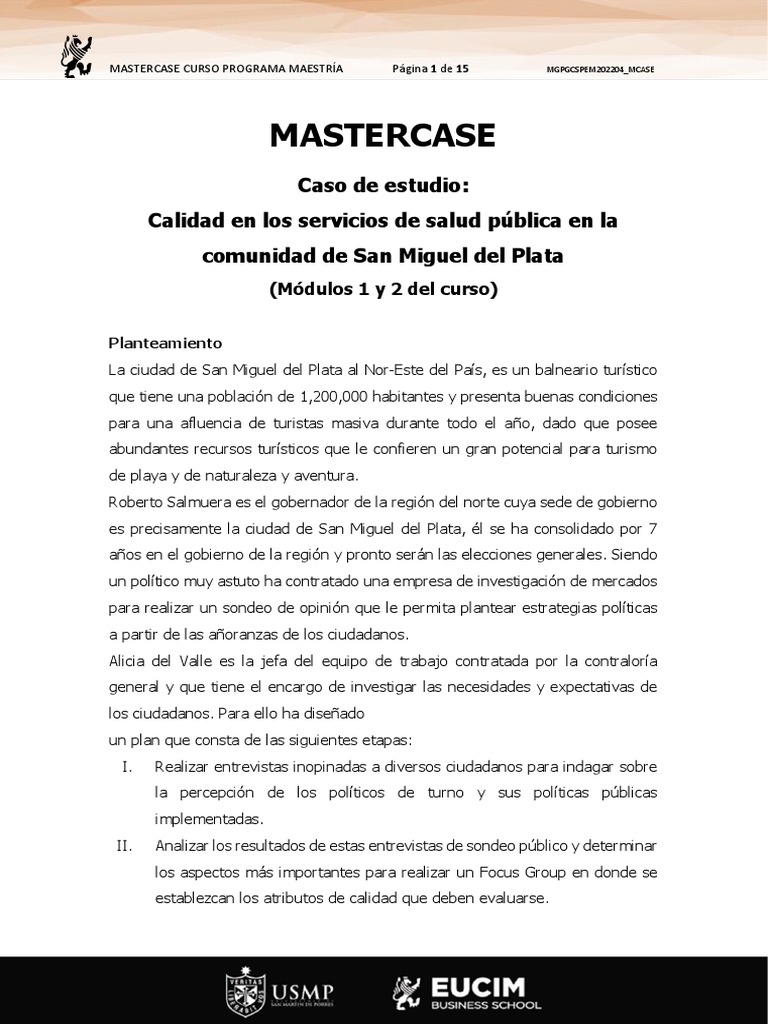 MGPGCSPEM2022 04 MasterCase | PDF | Hospital | Microsoft Excel