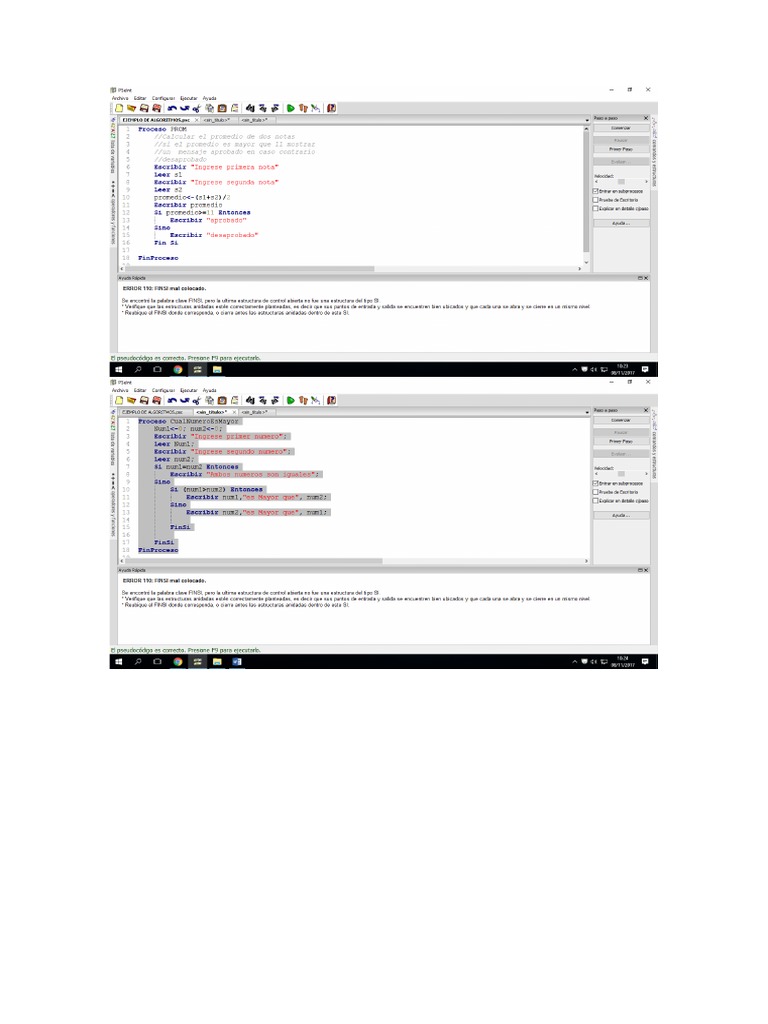 Ejemplo de Algoritmo | PDF
