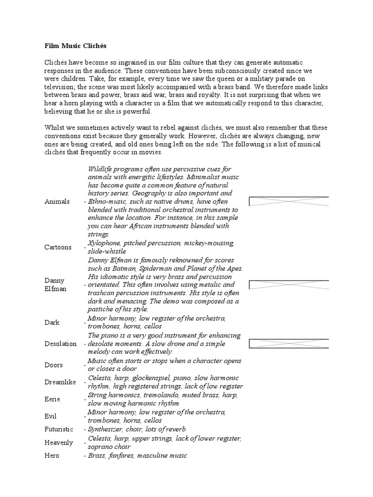 Film Music Clichés | PDF