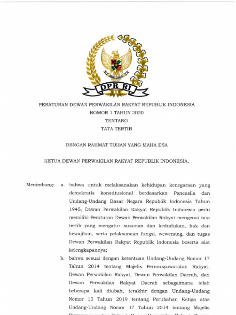 Tatib DPR 2020-Compressed | PDF