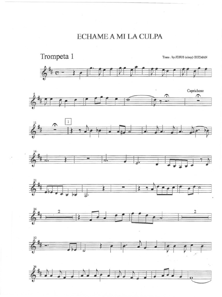 Echame A Mi La Culpa. (Trumpet) | PDF