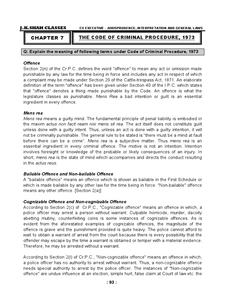 Chapter 7 CRPC JK Shah | PDF