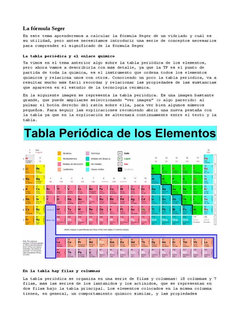 La Fórmula Seger | PDF | Enlace covalente | Enlace químico