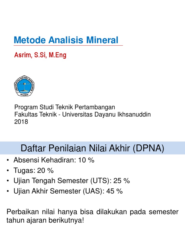 Kristal Dan Mineral - Asrim - 9 - Metode Analisis Mineral | PDF