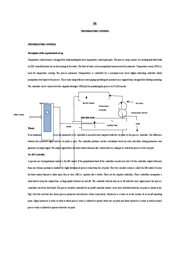 Temperature Control: On-Off Controller | PDF | Control Theory | Systems ...