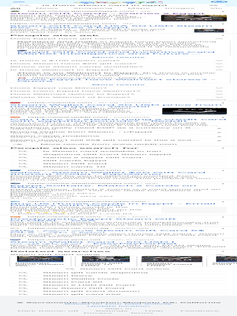Steam Gift Cards Availability in Egypt | PDF | Walmart | Pay Pal