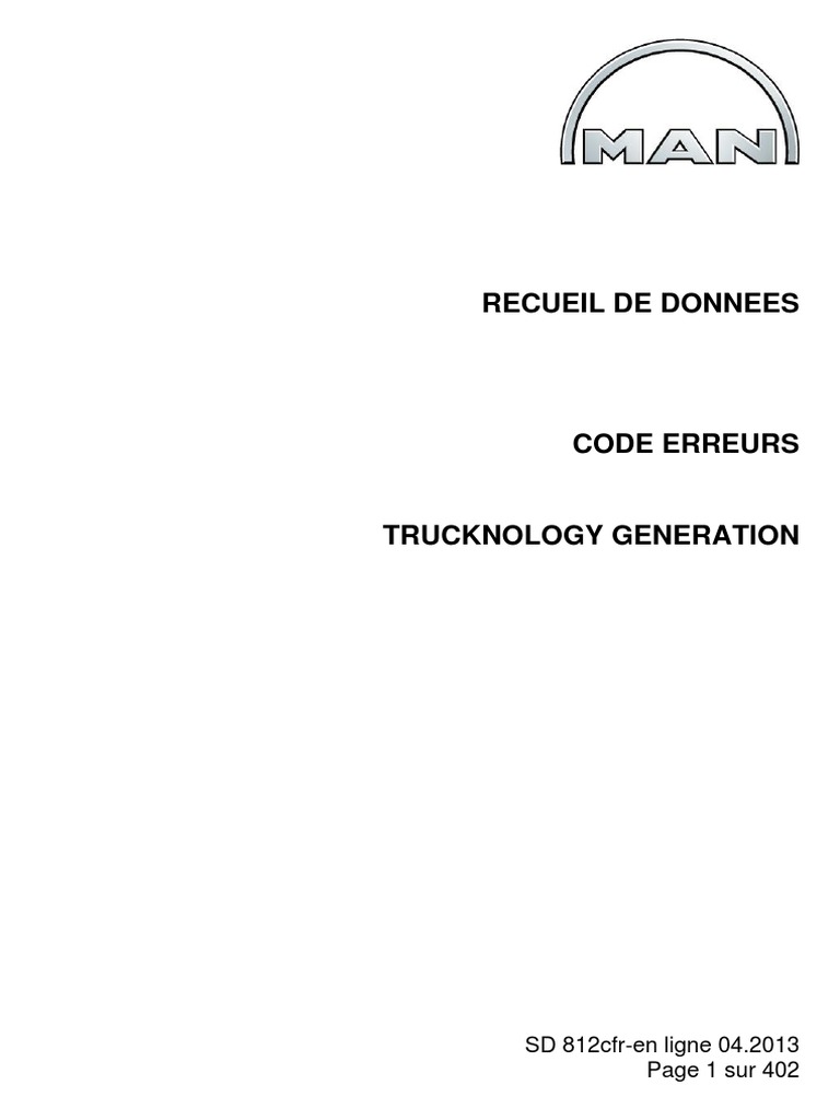 MAN Code Défaut | PDF | Frein | Embrayage